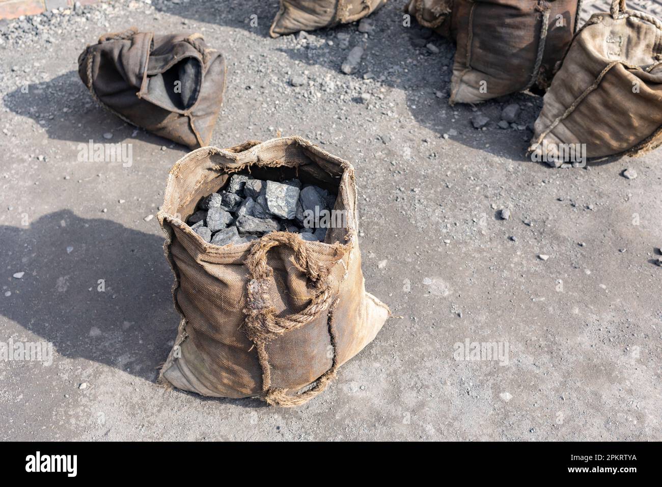 Bags of coal hi-res stock photography and images - Alamy