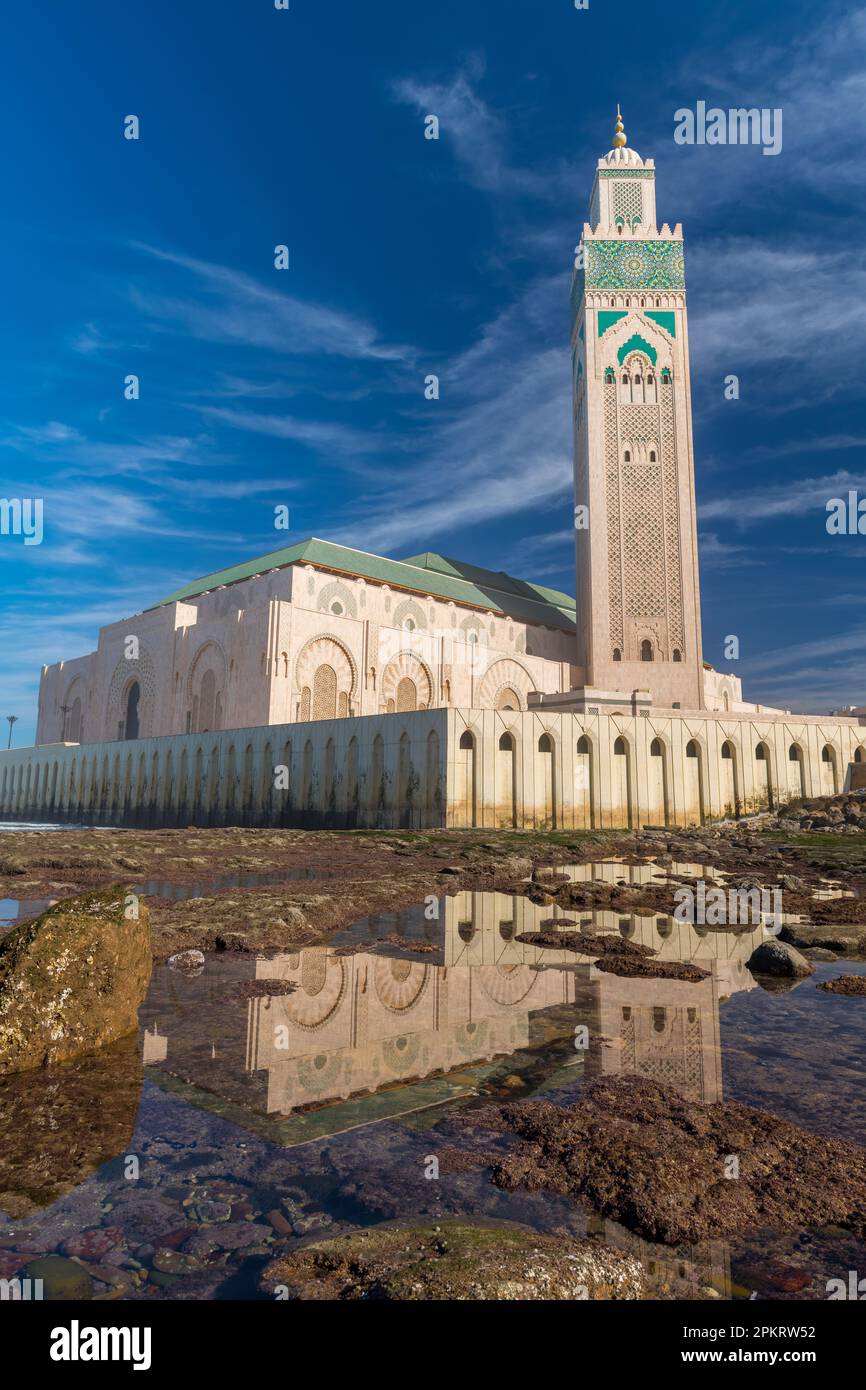 View of the famous Mosque in Casablanca, Morocco Stock Photo - Alamy