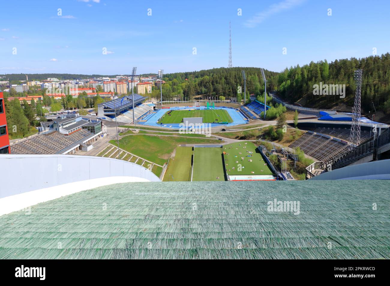 May 25 2022 - Lahti in Finland: The Lahti Soccer stadium, prepared for ...