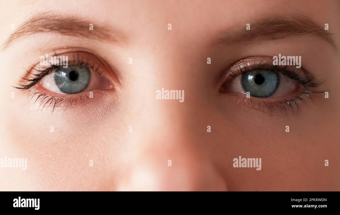 Eyes closeup vision eyesight woman face sad look Stock Photo - Alamy