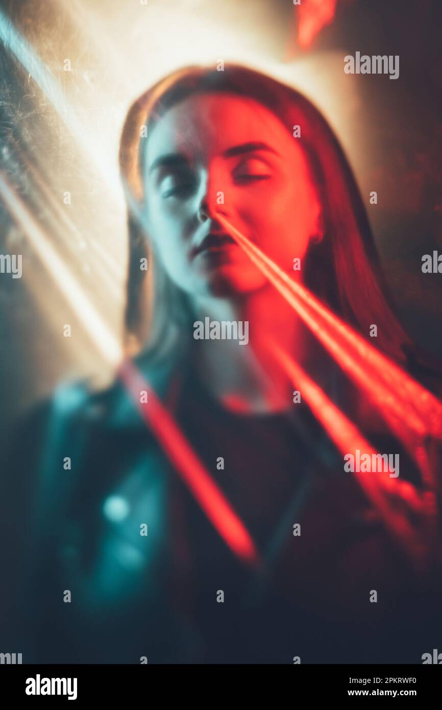 Ghost portrait afterlife mystery woman silhouette Stock Photo - Alamy