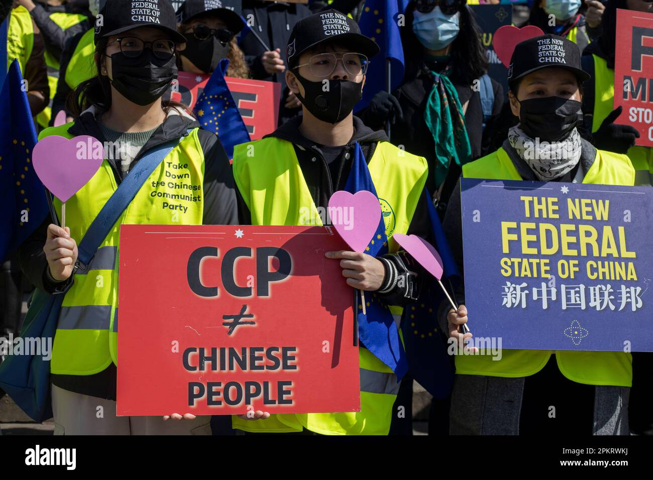 London, UK. 17th Apr, 2023. Supporters of the New Federal State of ...