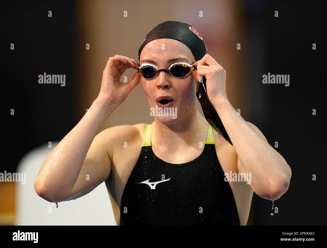 Kara Hanlon celebrates after winning the Women's 100m Breaststroke ...