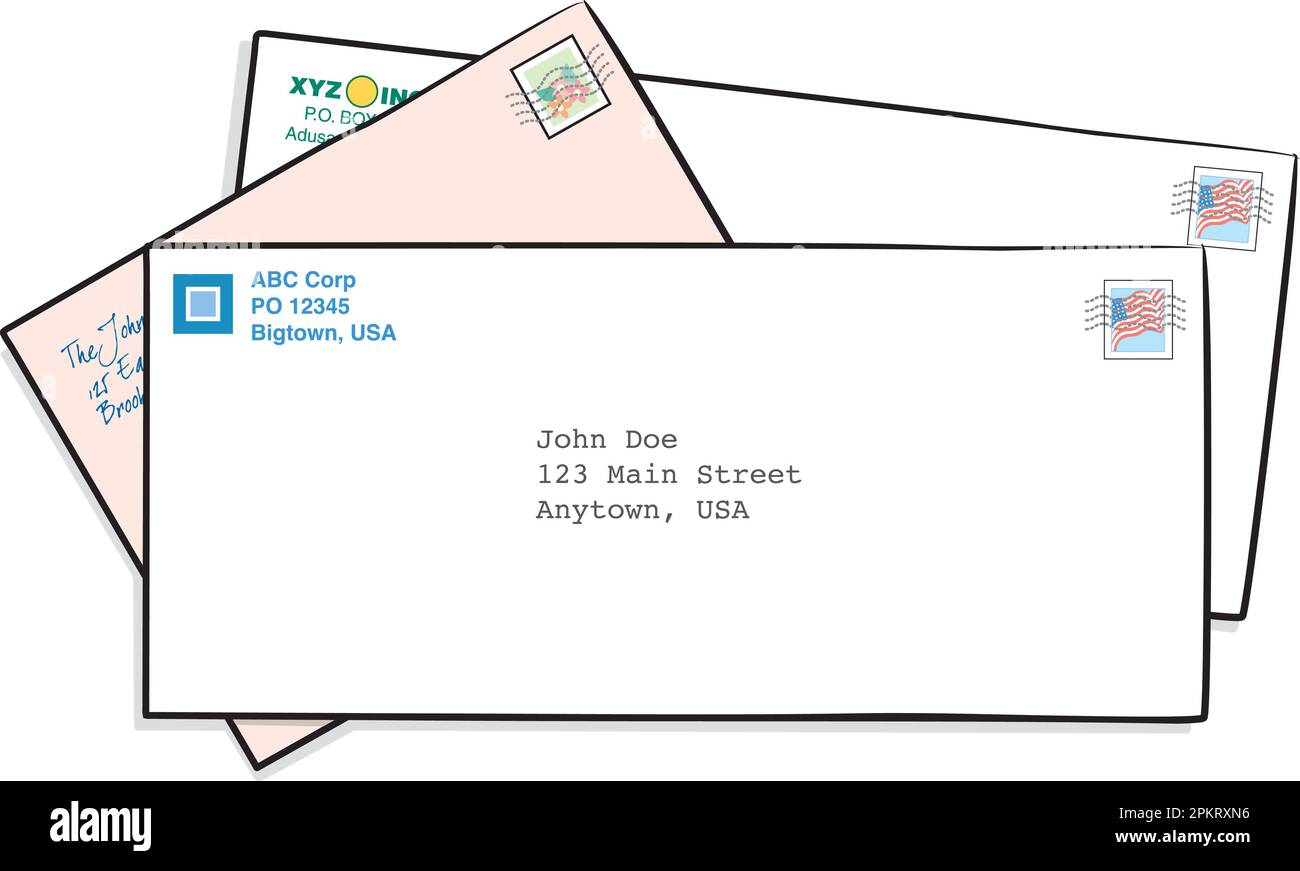 Mail letters pile Stock Vector Images - Alamy