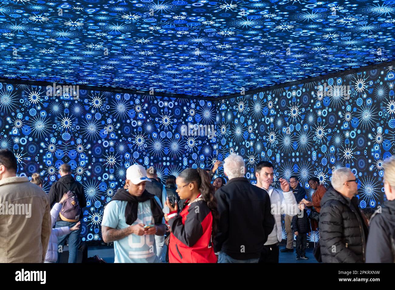 Geometric artwork by visual light artist Rupert Newman on show at The ...