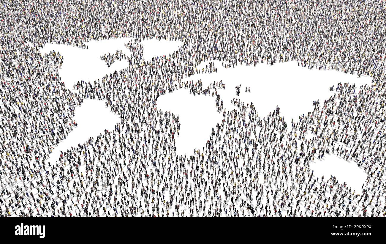 People forming map hi-res stock photography and images - Alamy