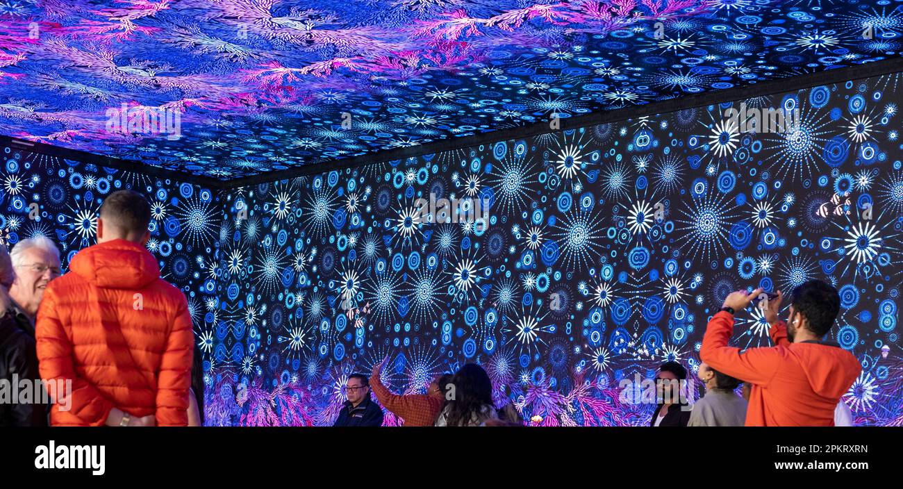 Geometric artwork by visual light artist Rupert Newman on show at The ...