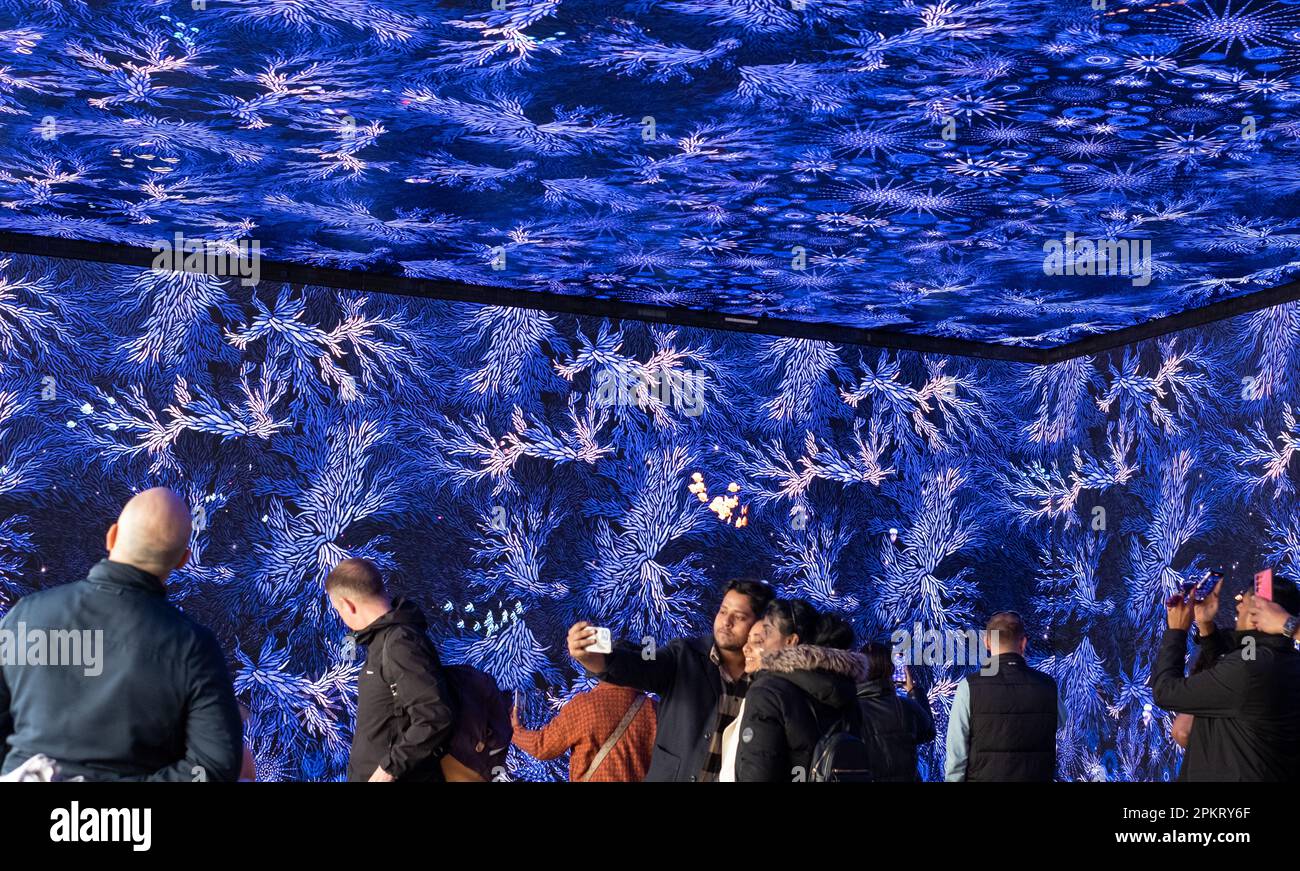 Geometric artwork by visual light artist Rupert Newman on show at The ...