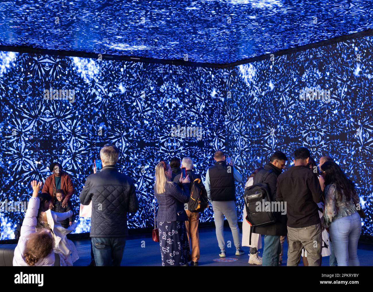 Geometric artwork by visual light artist Rupert Newman on show at The ...