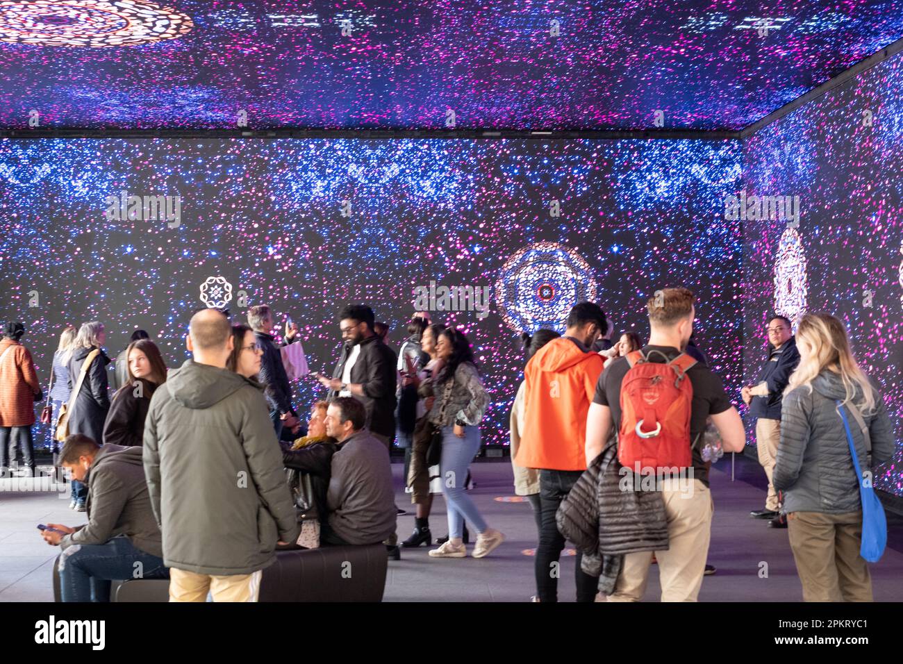 Geometric artwork by visual light artist Rupert Newman on show at The ...