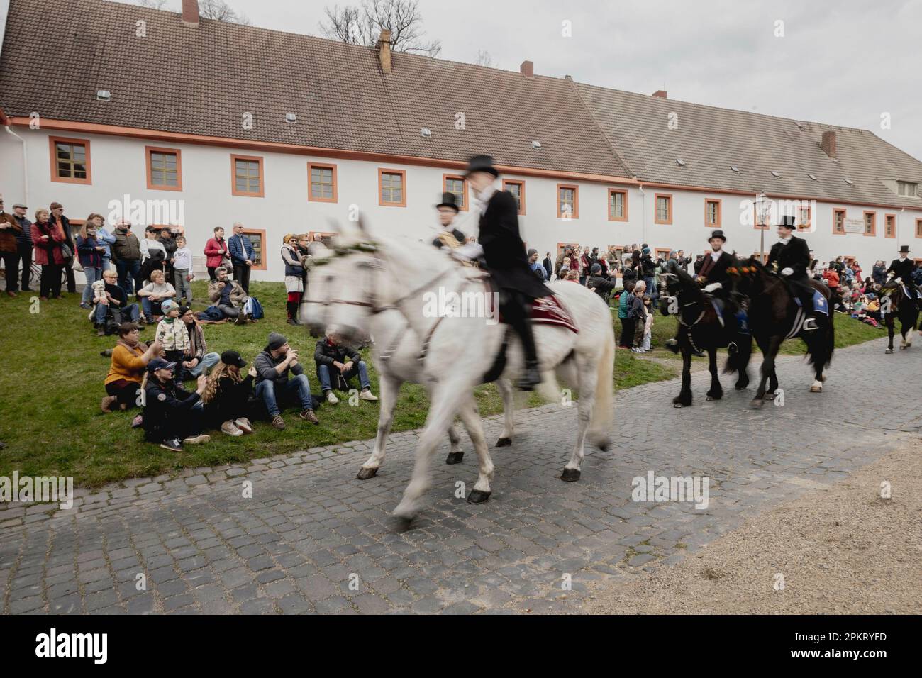 Easter riders, taken during the Easter procession on the German-Polish ...