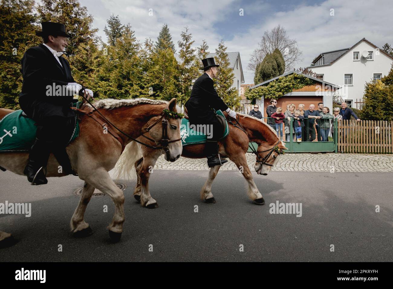 Easter riders, taken during the Easter procession on the German-Polish ...