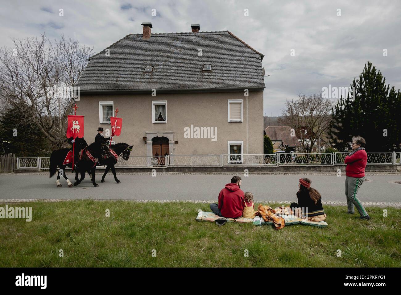 Easter riders, taken during the Easter procession on the German-Polish ...