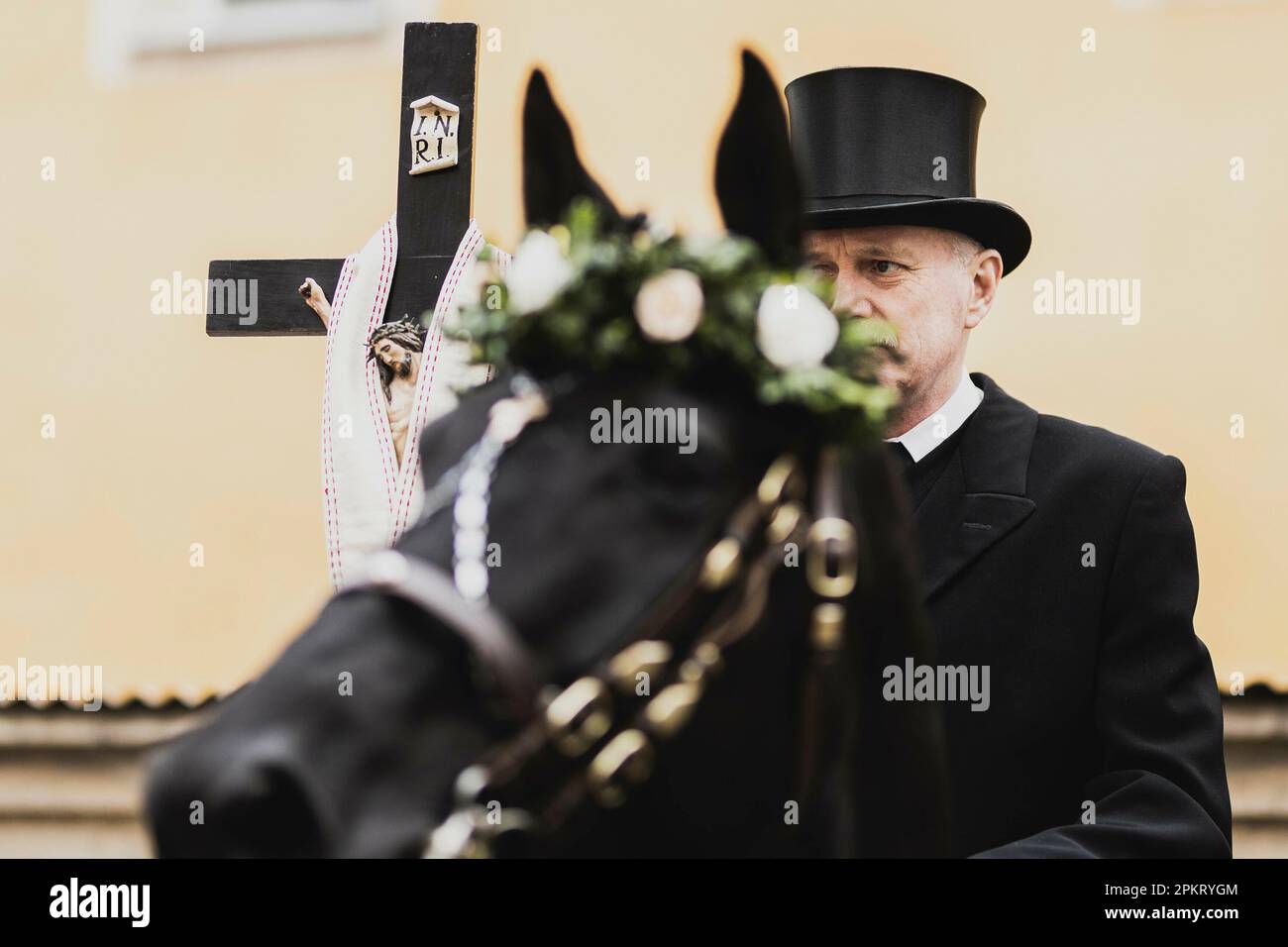 Easter riders, taken during the Easter procession on the German-Polish ...