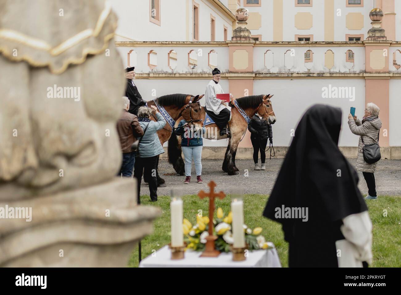 Easter riders, taken during the Easter procession on the German-Polish ...