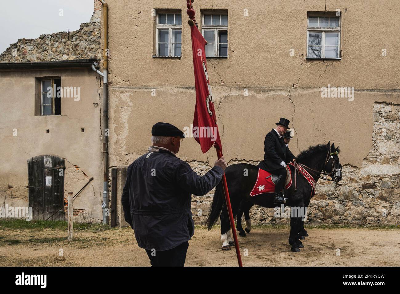 Easter riders, taken during the Easter procession on the German-Polish ...