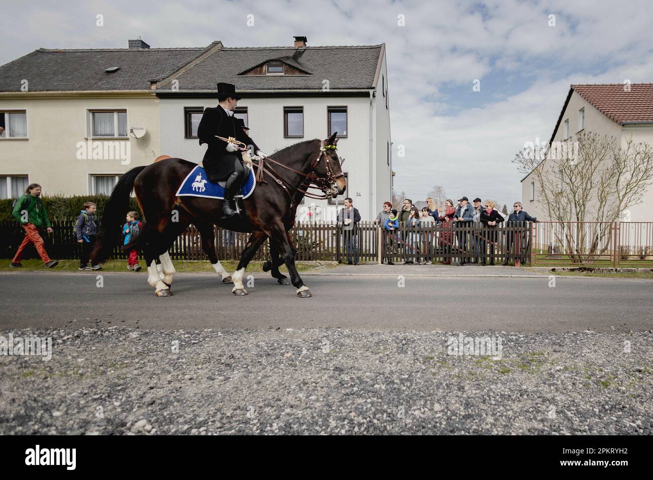 Easter riders, taken during the Easter procession on the German-Polish ...