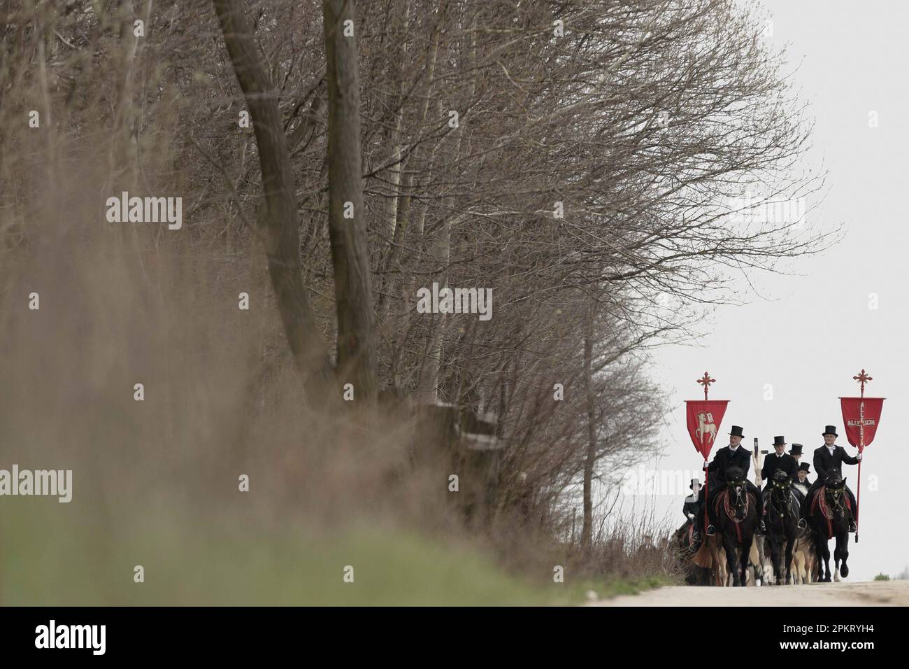 Easter riders, taken during the Easter procession on the German-Polish ...