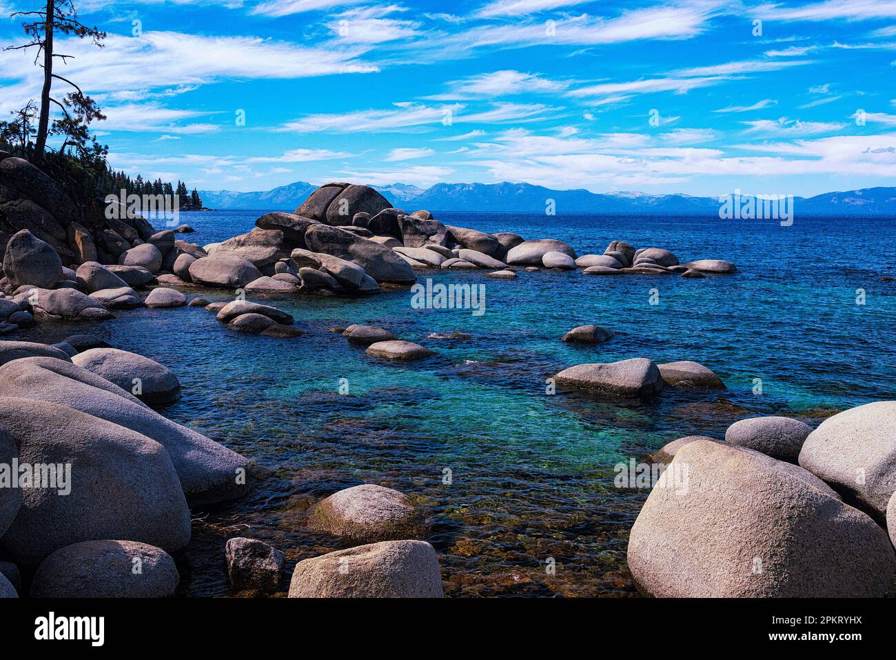 Glistening blue waters of Lake Tahoe in Nevada Stock Photo - Alamy