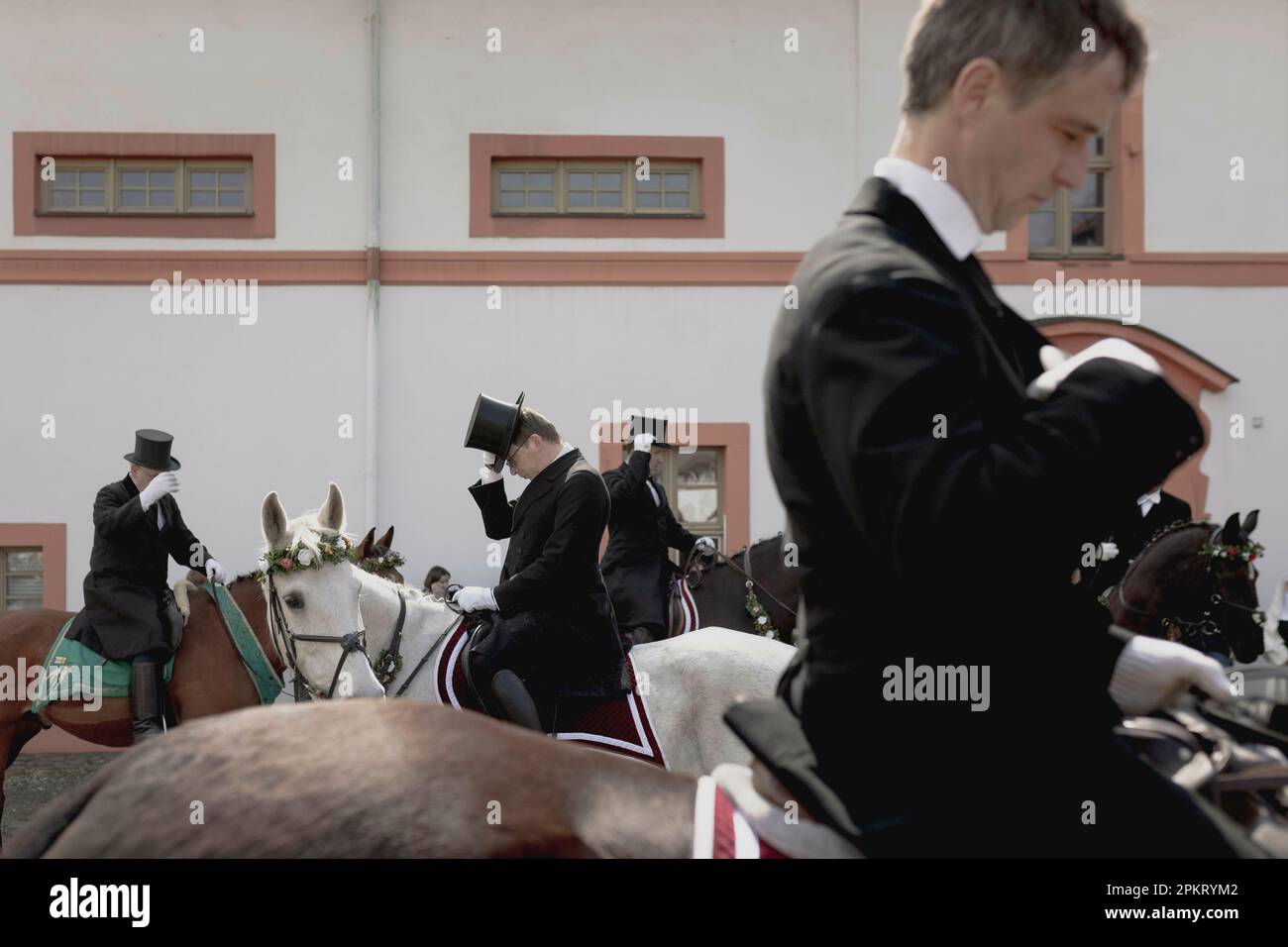Easter riders, taken during the Easter procession on the German-Polish ...