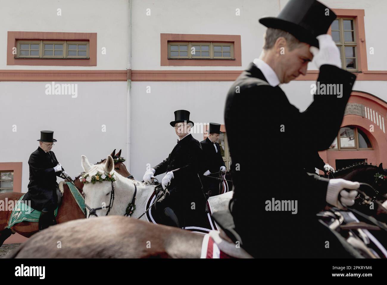 Easter riders, taken during the Easter procession on the German-Polish ...