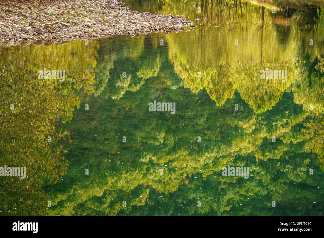 Early autumn color reflected in the North Fork South Branch Potomac ...