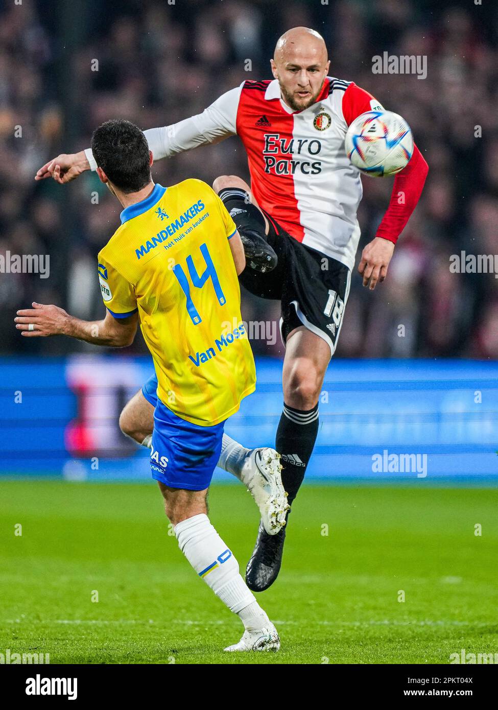 Rotterdam - Pelle Clement of RKC Waalwijk, Gernot Trauner of Feyenoord ...