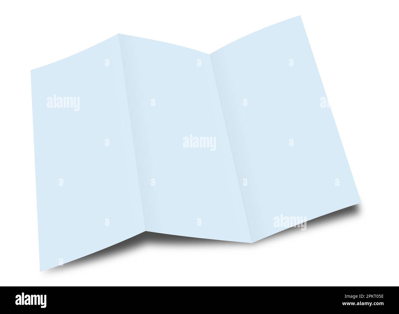 Blue leaflet against white background Stock Photo - Alamy