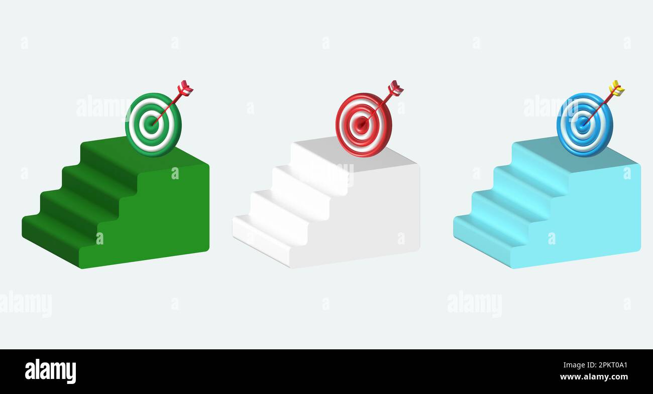 3D illustration. Planning and setting goals to be achieved Stock Photo ...