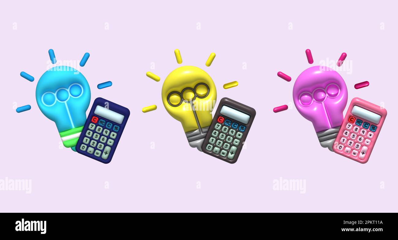 3D Illustration - Calculation Ideas on Taxes and Finance Stock Photo ...