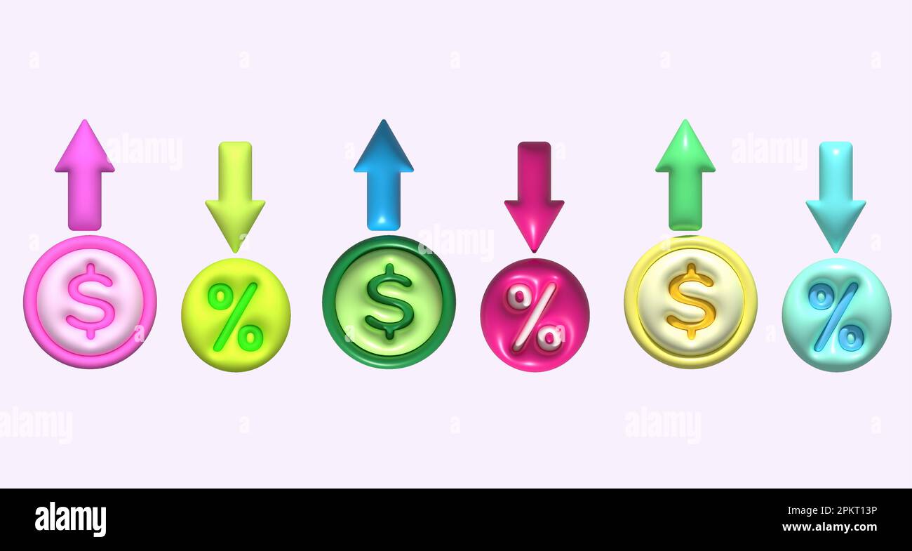 3D Illustration Icon Symbol Income Tax Expenditure Stock Photo - Alamy