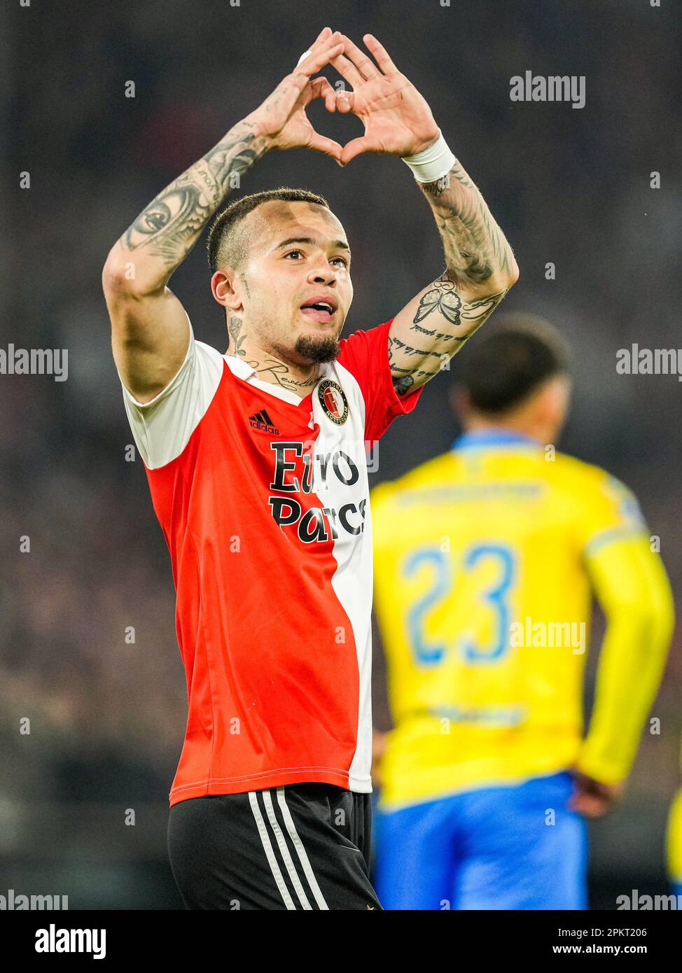 Rotterdam - Quilindschy Hartman of Feyenoord celebrates the 3-0 during ...