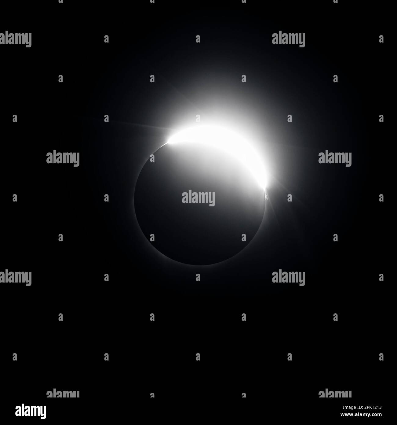 Sun crescent at the end of a total solar eclipse Stock Photo - Alamy