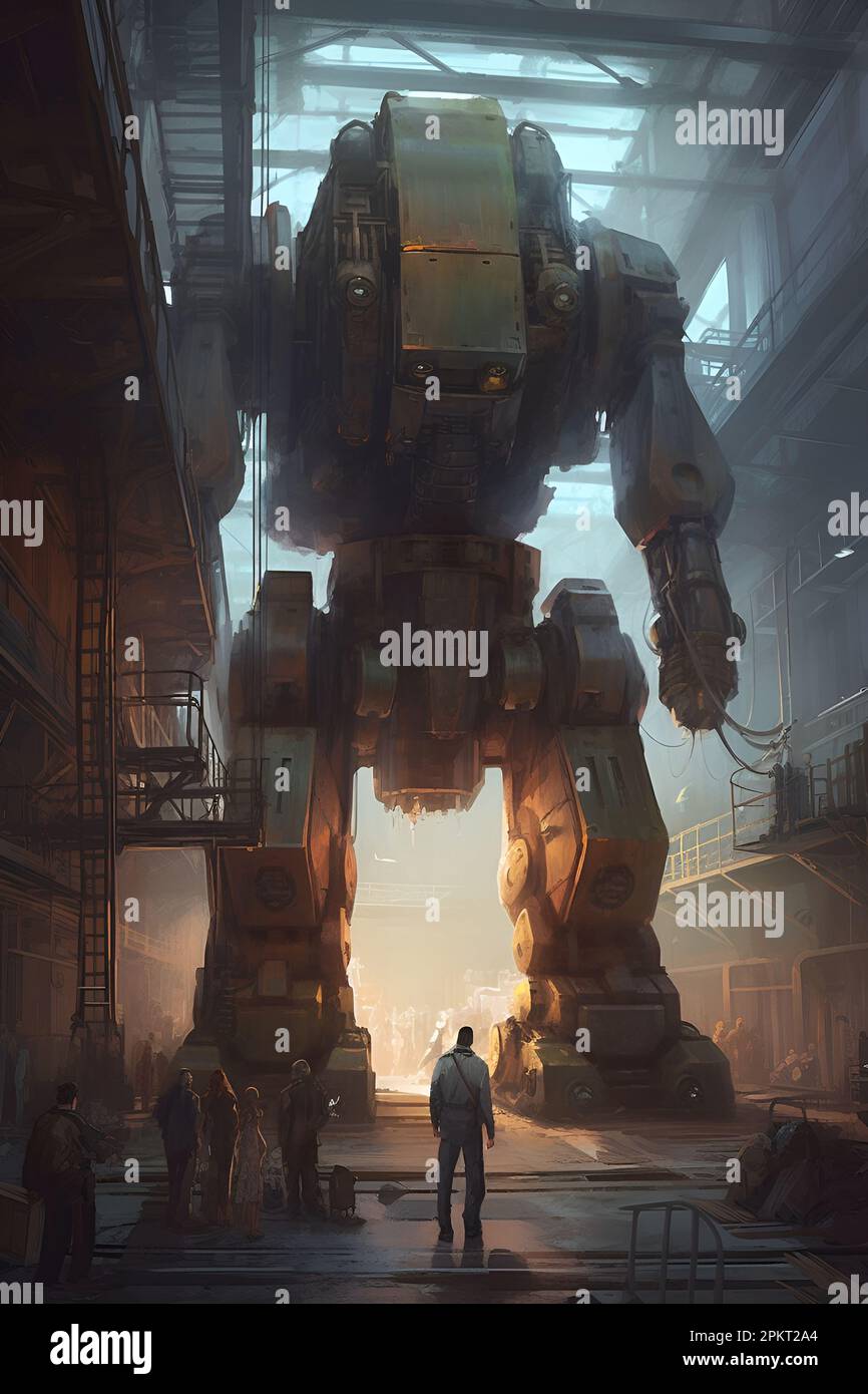 Concept art painting space ship hi-res stock photography and images - Alamy