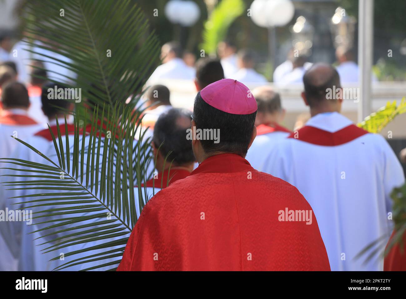 salvador, bahia, brazil - april 2, 2023: Catholics celebrate Palm ...