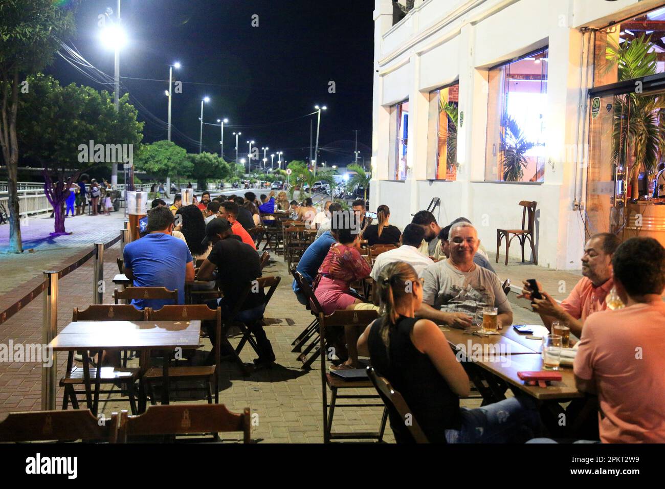 juazeiro, bahia, brazil - april 4, 2023: people are seen in a bar in ...