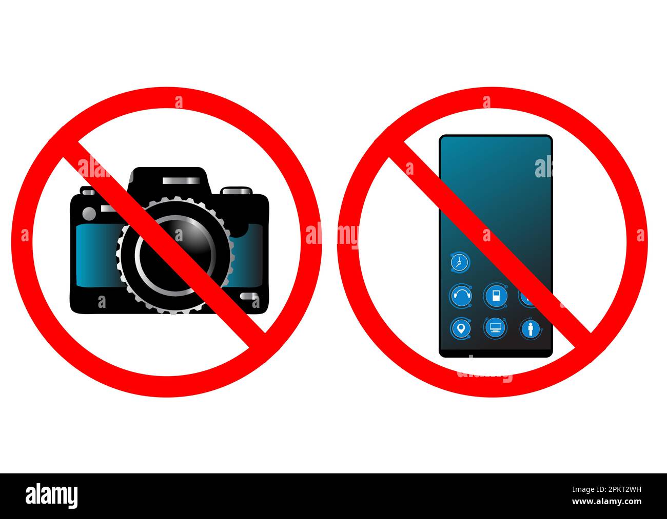 No Cell Phone, no camera vector illustration isolated Stock Vector ...