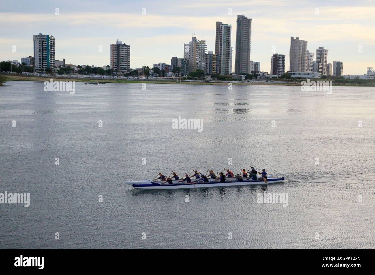 juazeiro, bahia, brazil - april 4, 2023: People paddling a hawaiian ...