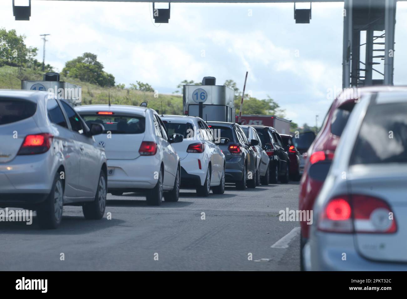 salvador, bahia, brazil - april 2, 2023: toll collection on federal ...