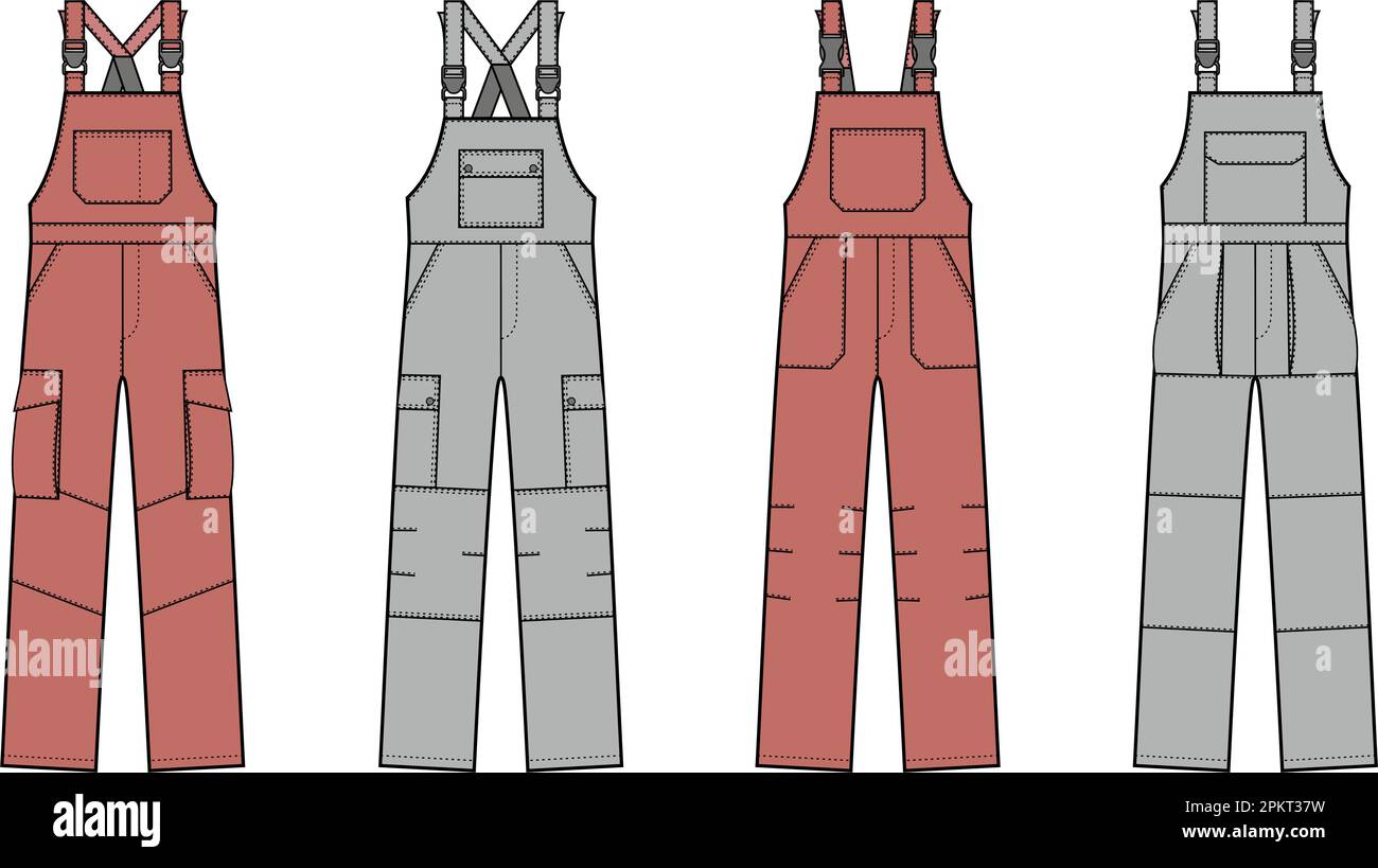 Mens work overall jumpsuit. Fashion CAD Stock Vector Image & Art - Alamy