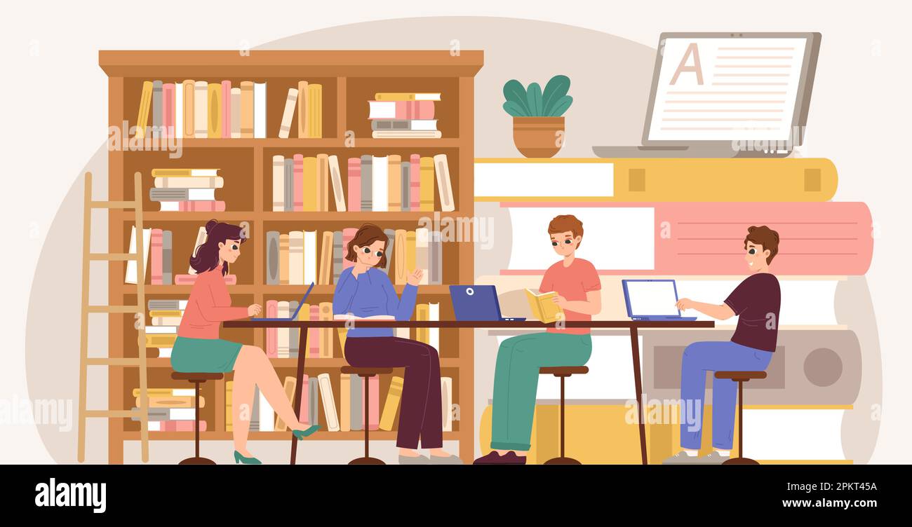 Exam preparing in group. Exams planning, college students revise study ...