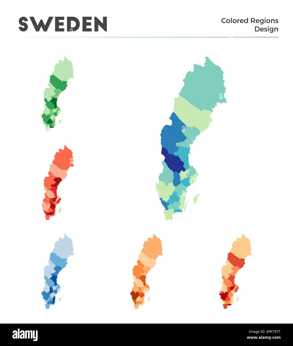 Sweden map collection. Borders of Sweden for your infographic. Colored ...