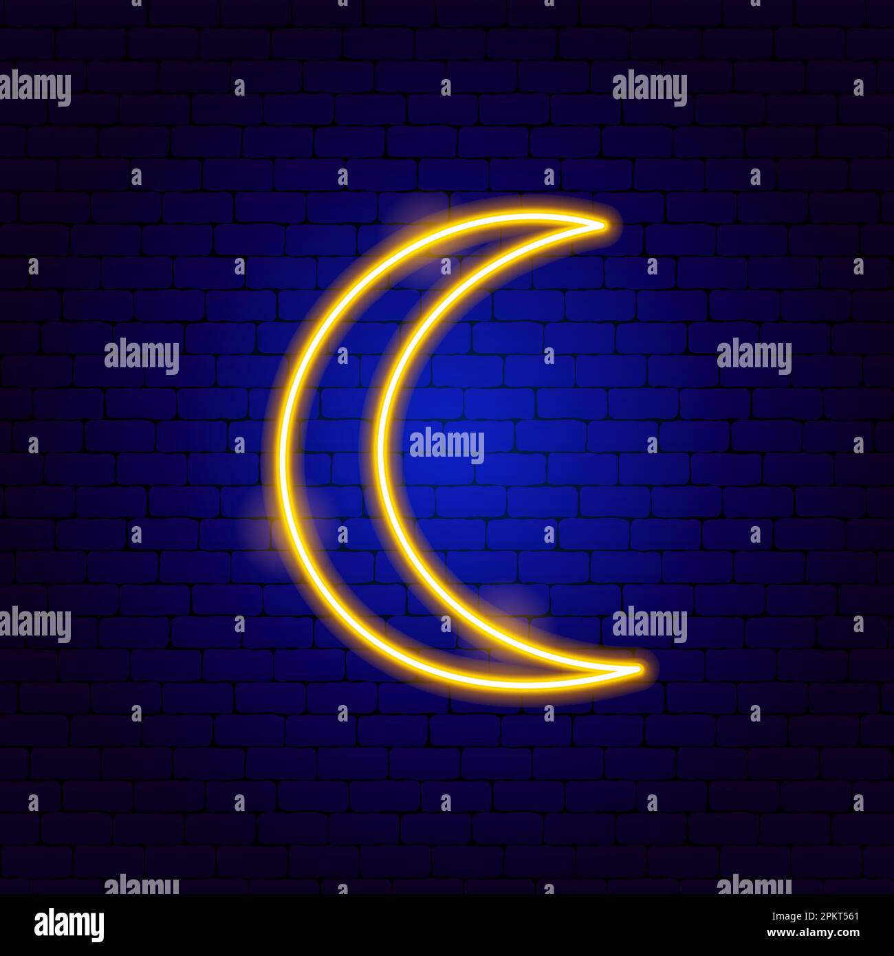 Islam Moon Neon Sign Stock Vector Image & Art - Alamy