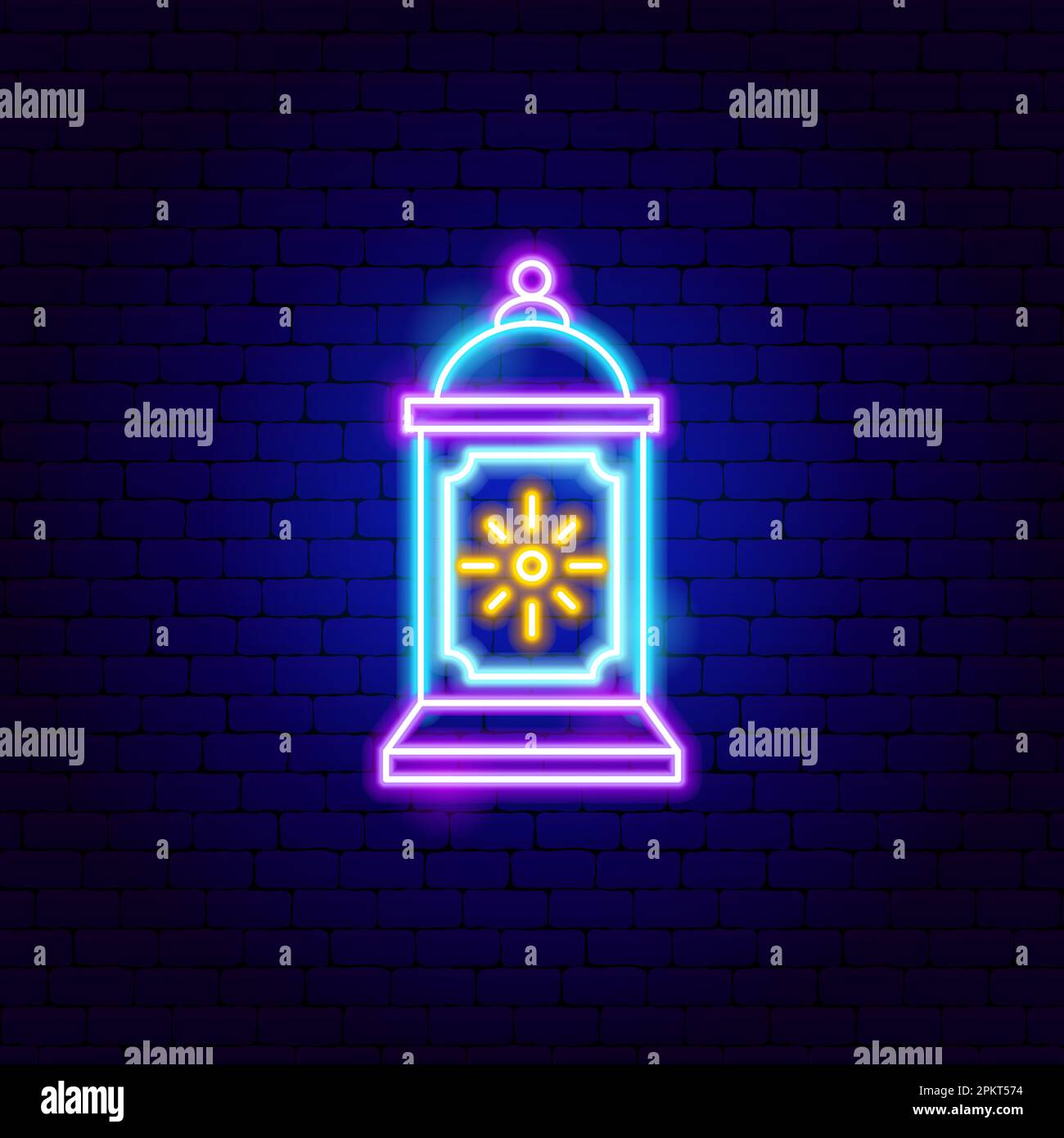 Lantern Arabian Ramadan Neon Sign Stock Vector Image & Art - Alamy