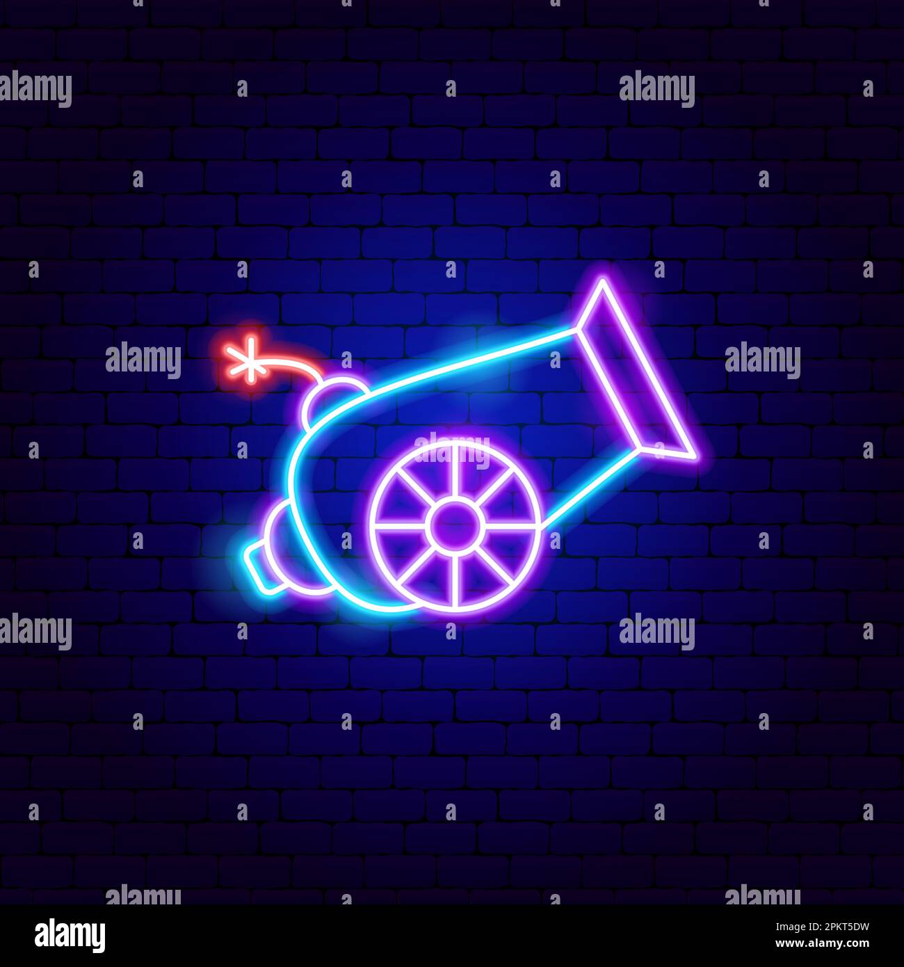 Cannon Neon Sign Stock Vector Image & Art - Alamy