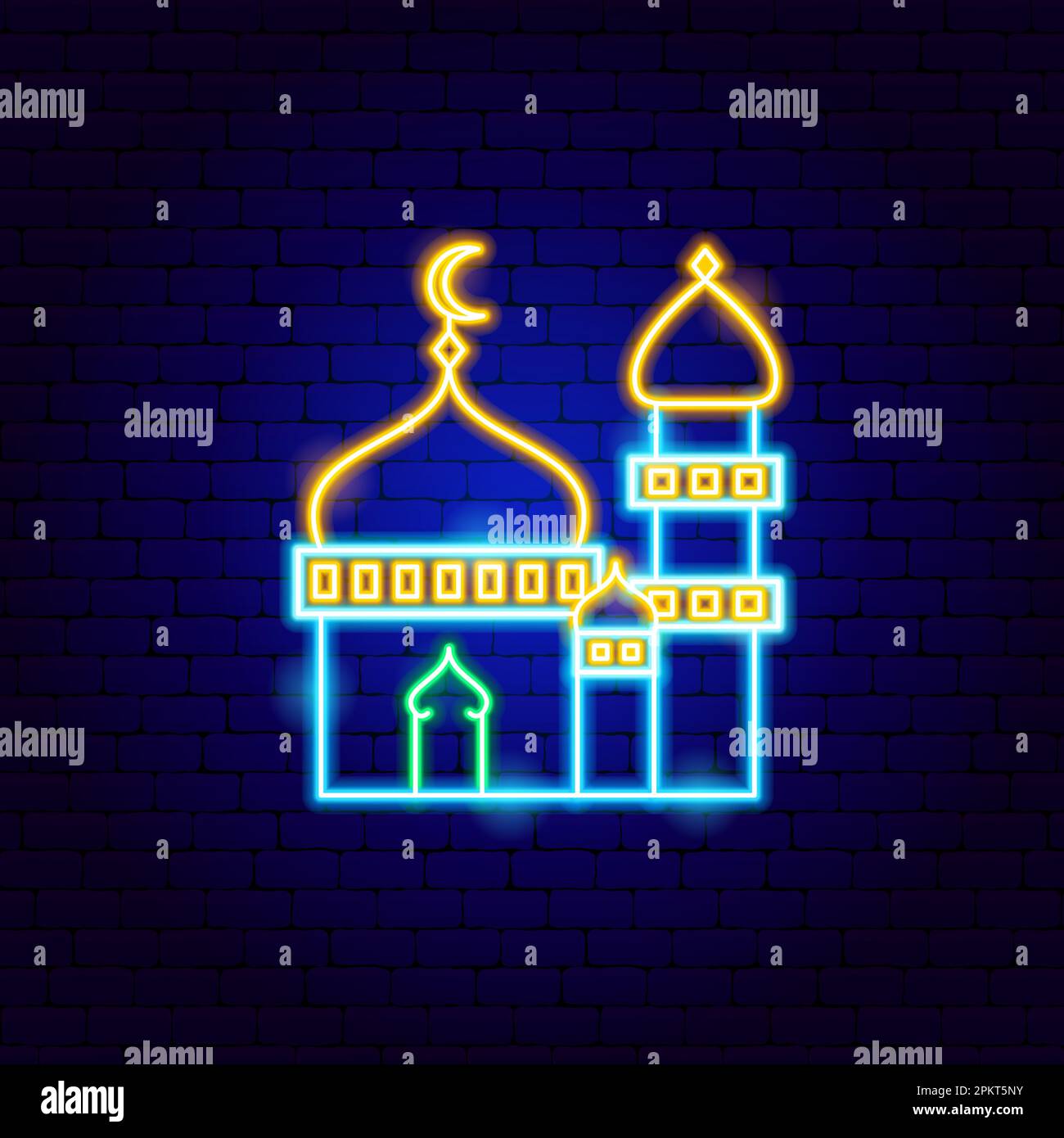 Mosque Ramadan Neon Sign Stock Vector Image & Art - Alamy