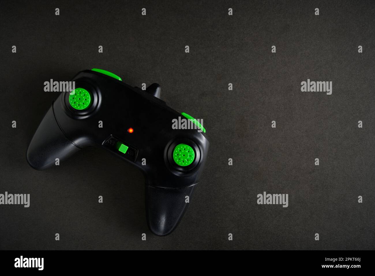 Black joystick for computer games black background Stock Photo - Alamy