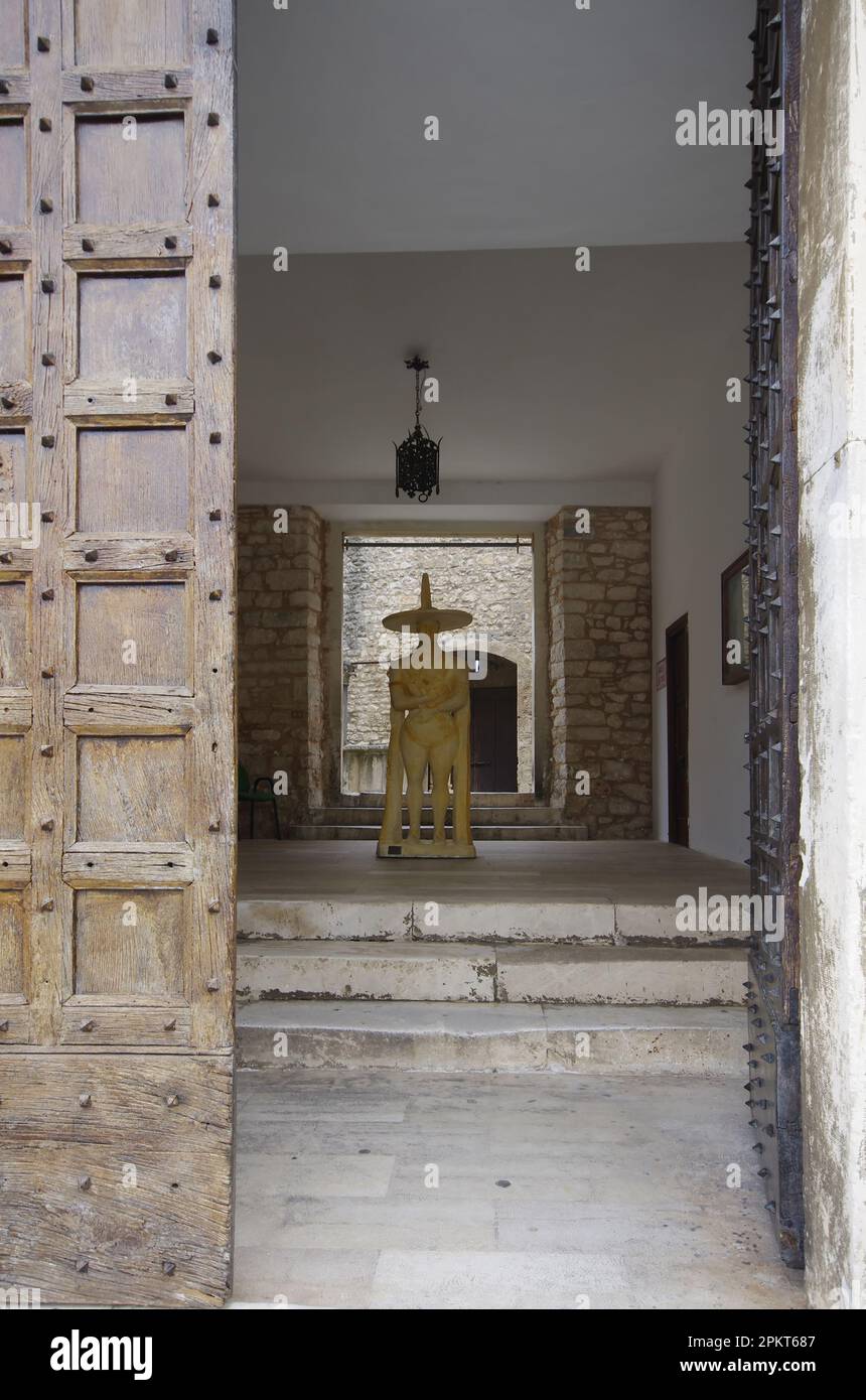 Copy of the famous Capestrano Warrior over two meters high located in ...