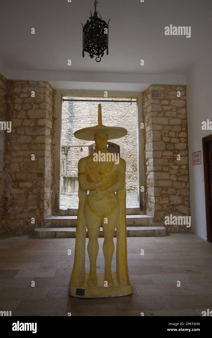 Copy of the famous Capestrano Warrior over two meters high located in ...