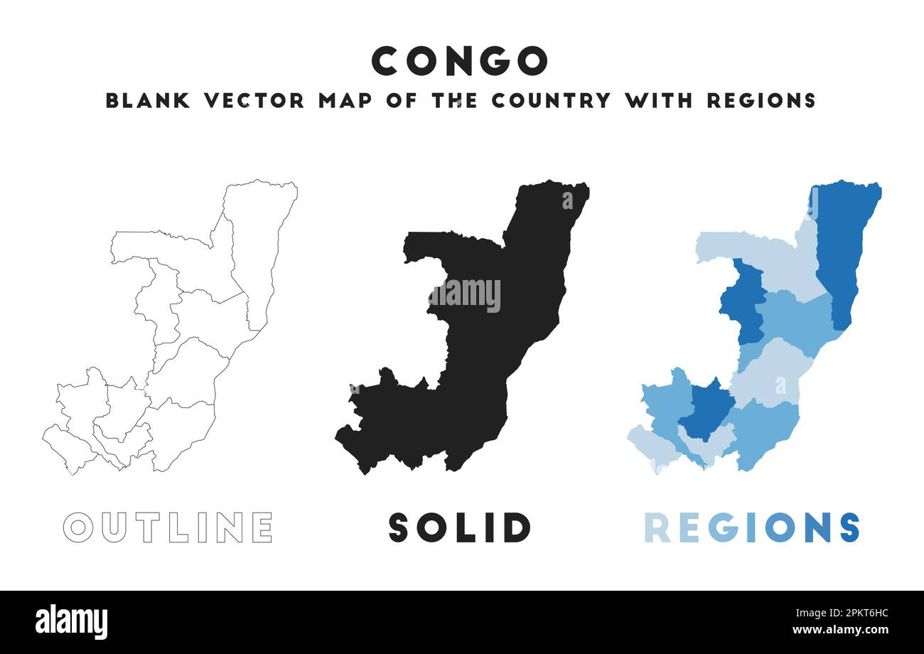 Congo map. Borders of Congo for your infographic. Vector country shape ...